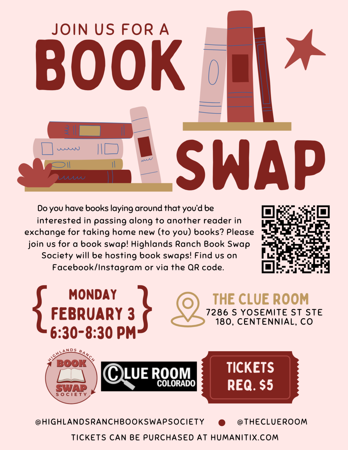 Book Swap at The Clue Room | The Clue Room